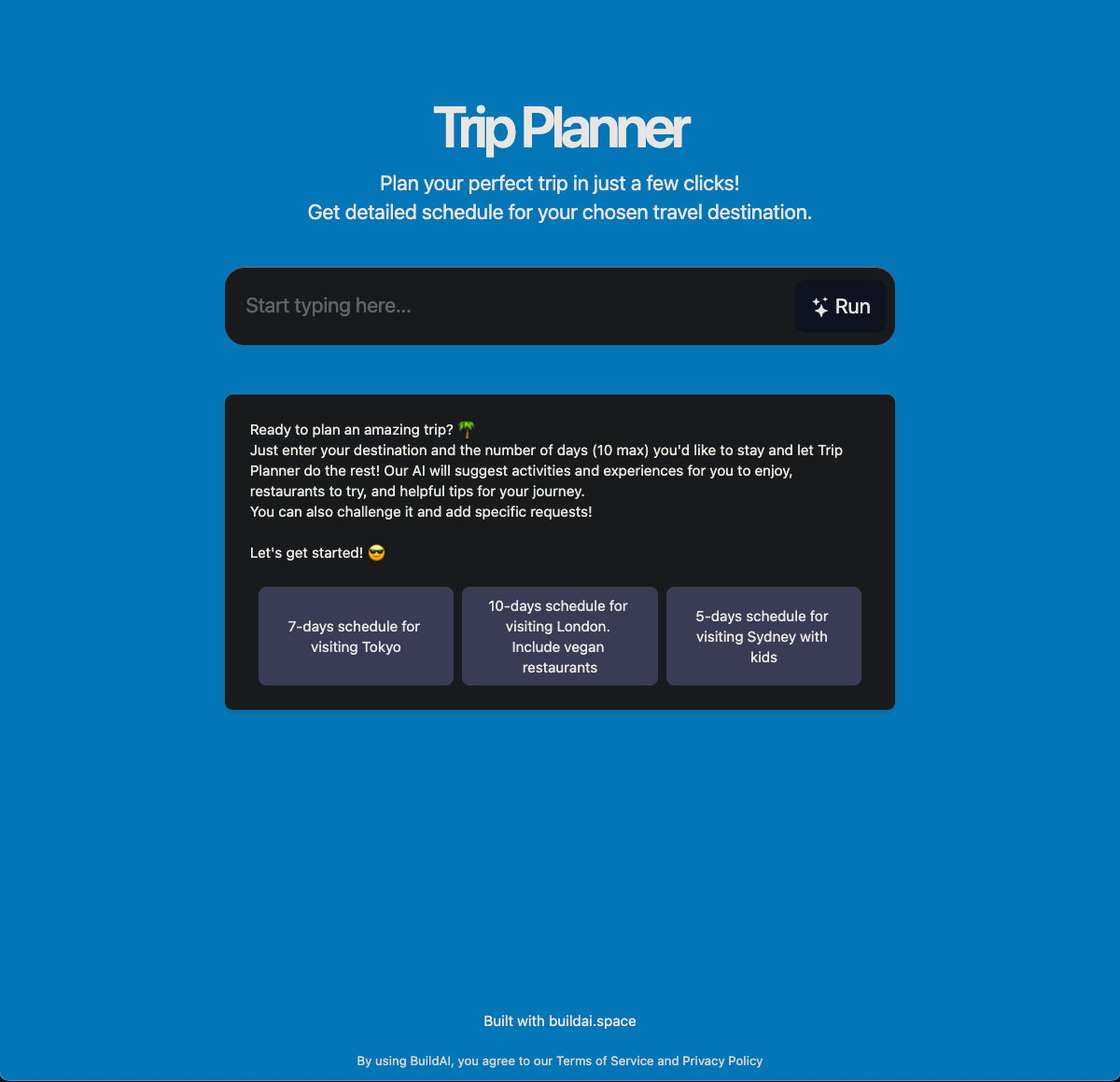 Trip Planner - Best of Ai Tools